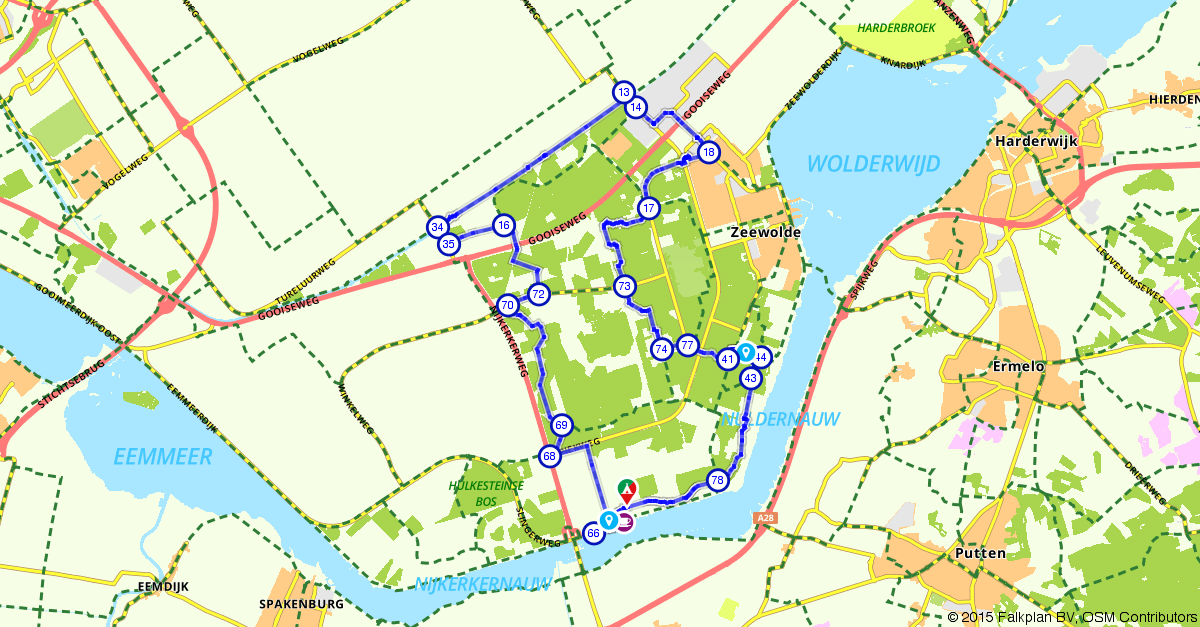 Bos Kaart Nederland - Bloemen
